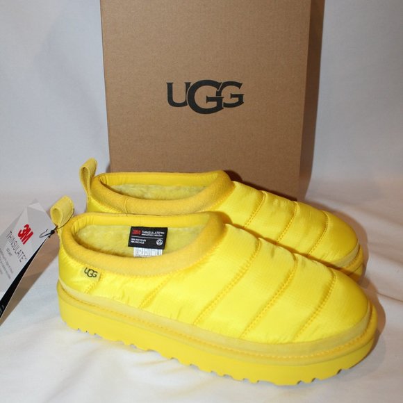 UGG | Shoes | Nib Ugg Womens Tasman Puffer Shearling Lined Slippers Yellow | Poshmark